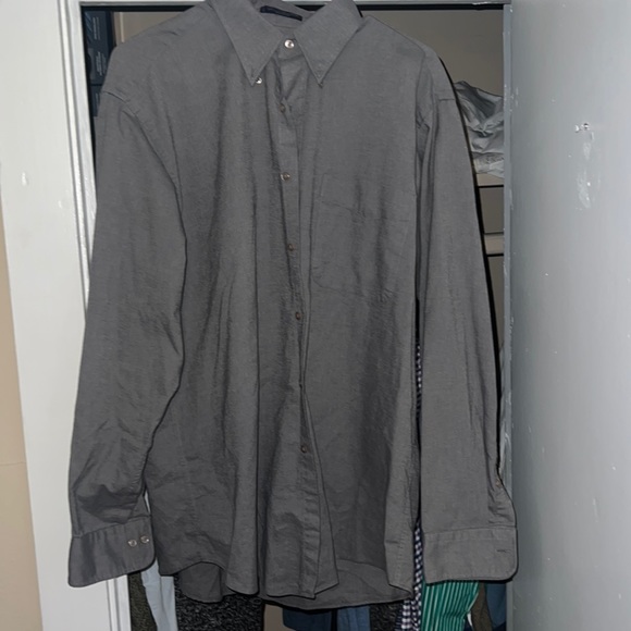 hathaway | Shirts | Mens Grey Button Up Dress Shirt | Poshmark